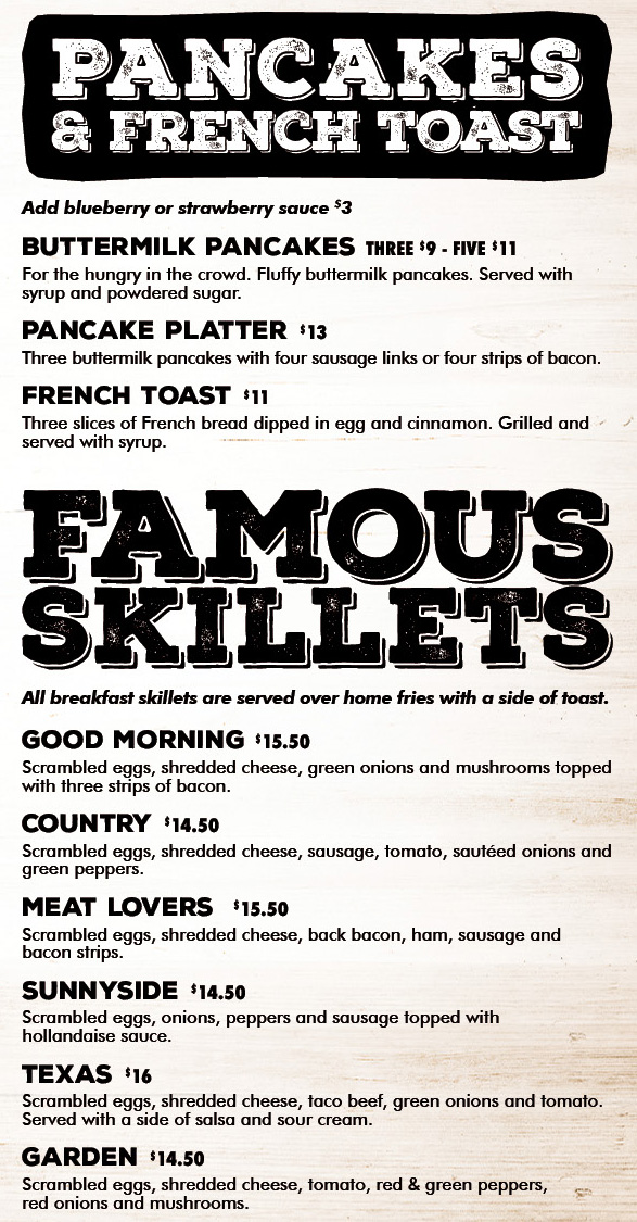 Brunch Menu - Riverside Pub & Eatery