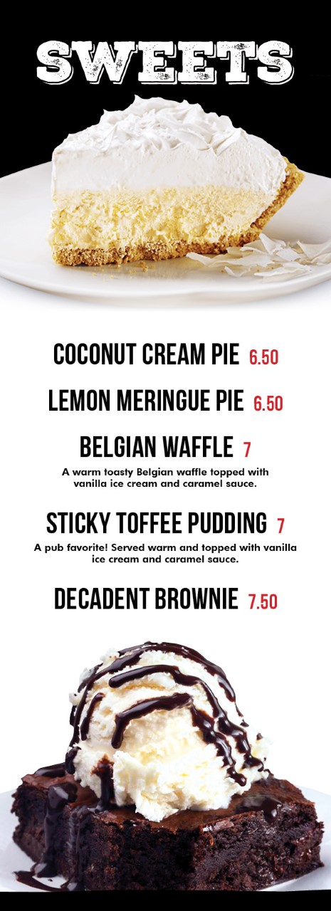 Desserts - Riverside Pub & Eatery